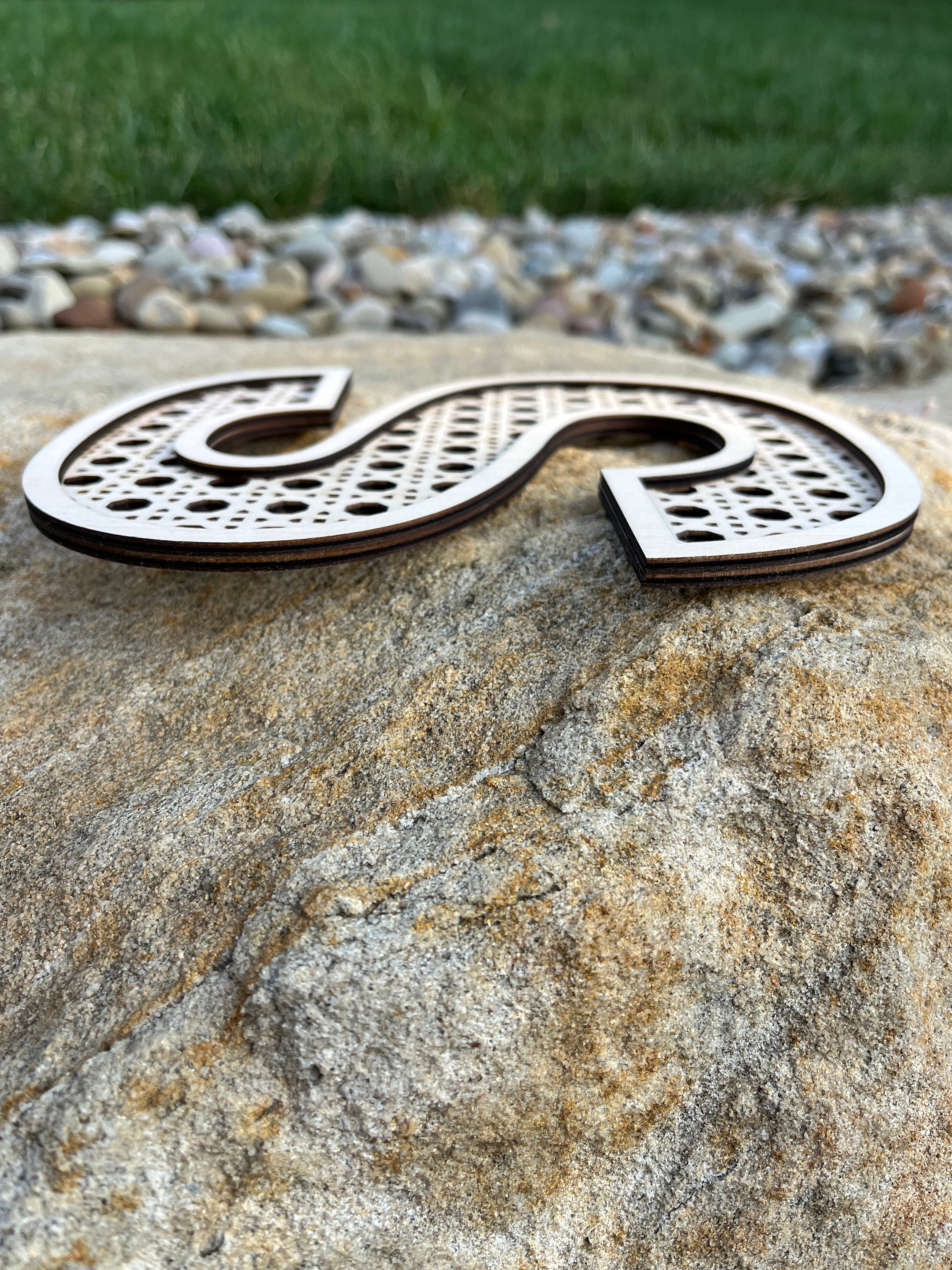 Rattan Letters / Faux Cane Weave Letters / Family Name / - Etsy