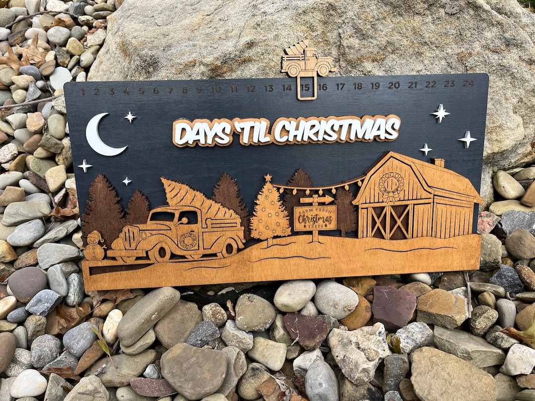 Christmas Countdown Tracker / Christmas Tree Farm / Christmas Countdown ...