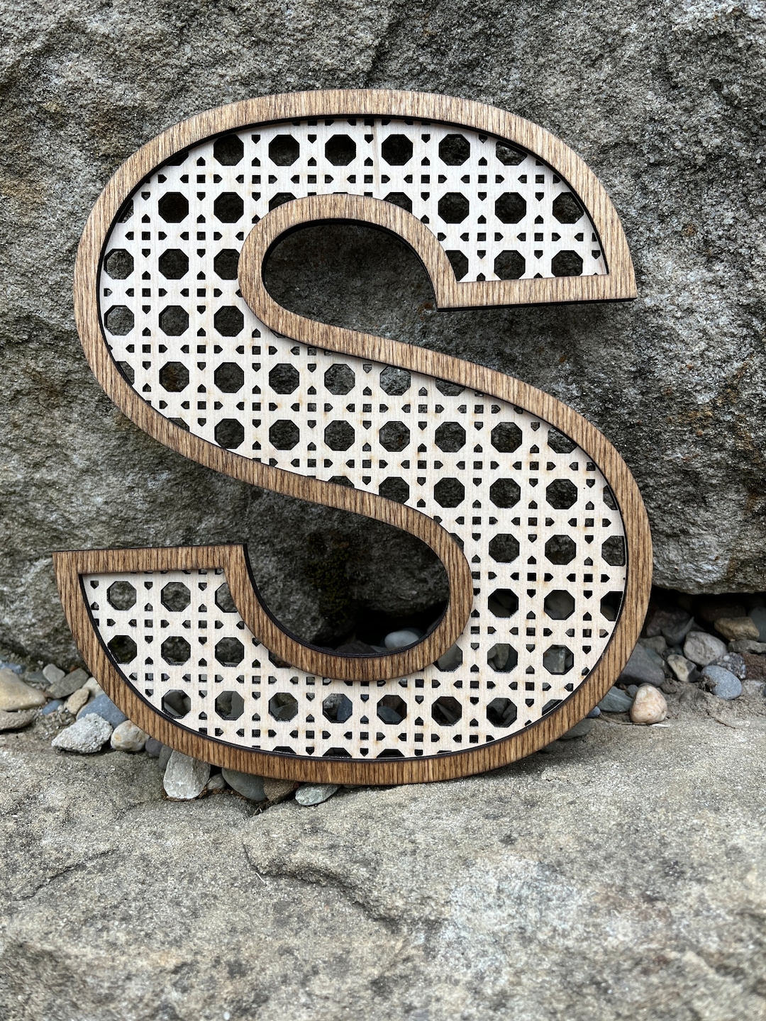 Rattan Letters / Faux Cane Weave Letters / Family Name / Wedding Gift ...