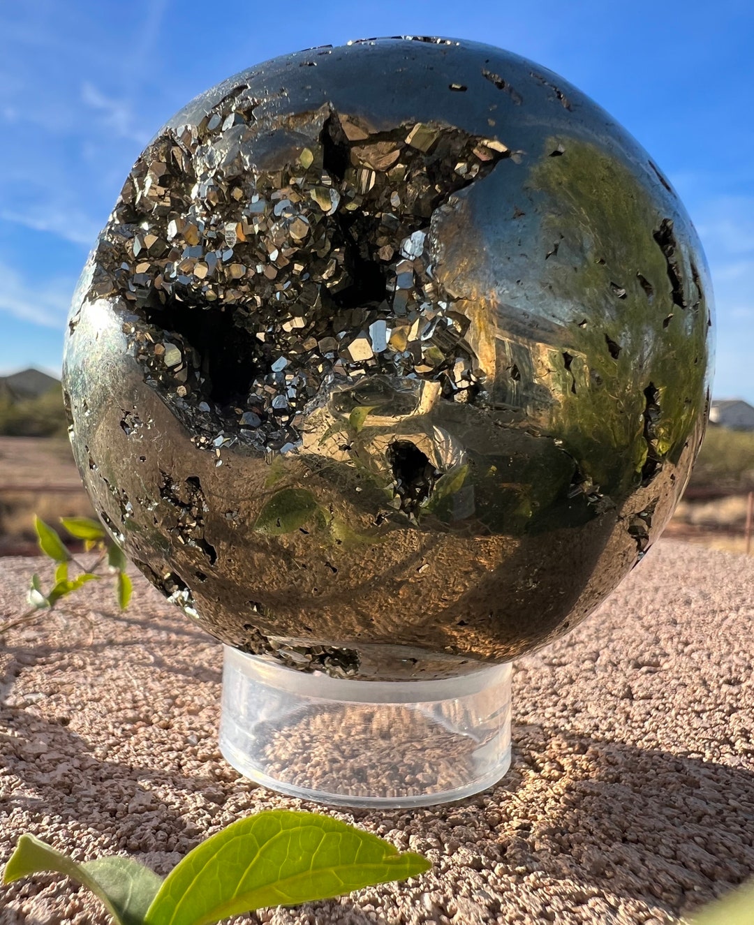 Pyrite Sphere Beautiful Caves With Cubed Pyrite High Grade - Etsy