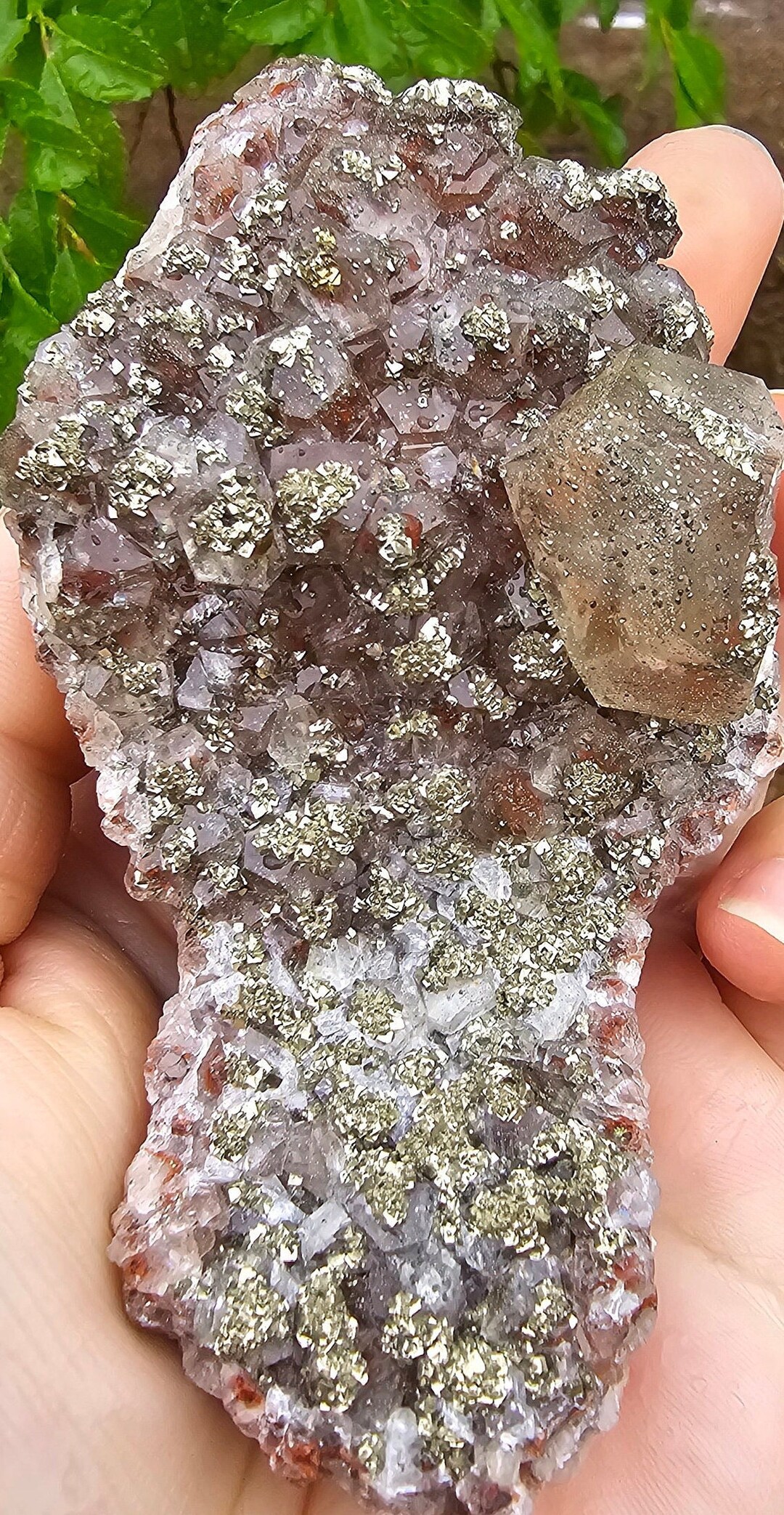 Rare! Pink Calcite & Chalcopyrite | Hubei | Natural Mineral Specimen ...