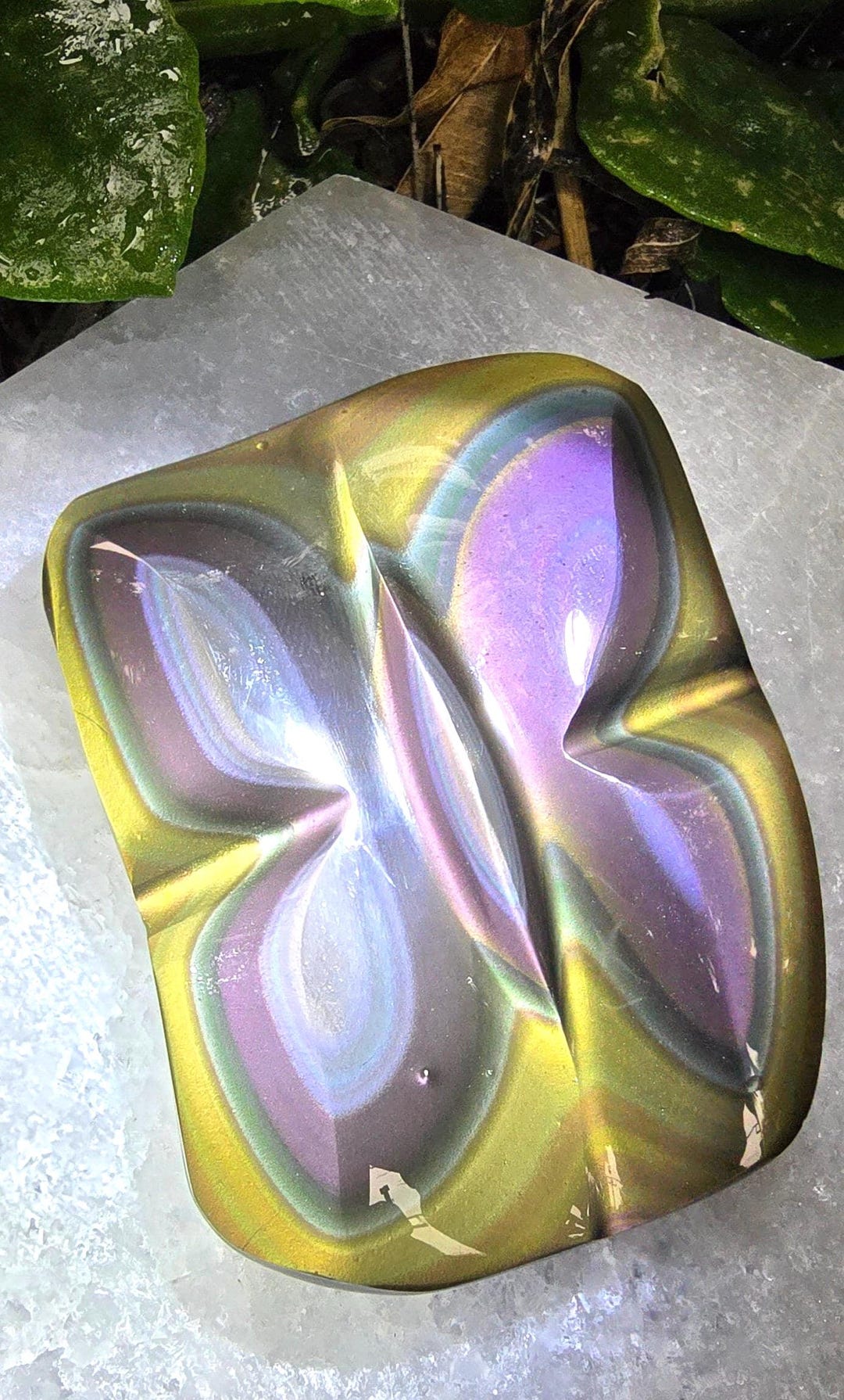 Rainbow Obsidian Butterfly High Quality Double-sided Rainbows Natural ...
