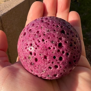 Honeycomb Ruby Sphere Ultraviolet Reactive Free Stand High Quality Ruby Bright Magenta-pink Ruby ...