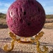 Honeycomb Ruby Sphere Ultraviolet Reactive Free Stand High Quality Ruby Bright Magenta-pink Ruby ...