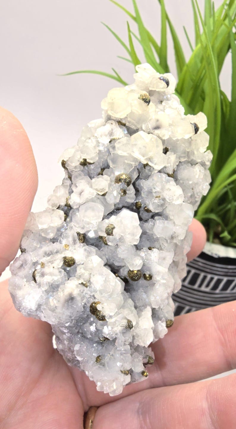 Pagoda Calcite & Iridescent Pyrite Balls | Rare | Tiny Crystals ...