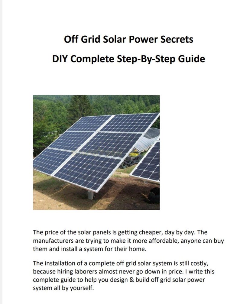 OFF GRID Solarpower Secrets, EMERGENCY Survival,, Crisis Survival Book ...