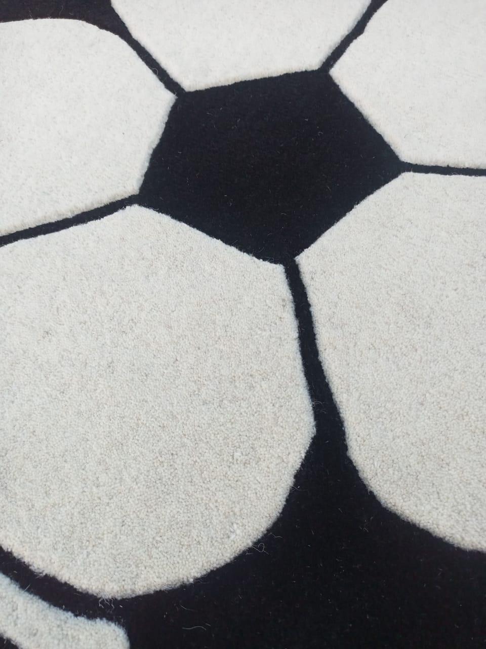 Hand Tufted Wool Football Rug, Black and White, Kids Room Rug - Etsy