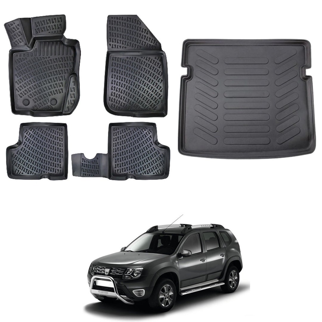 For Renault Dacia Duster 4x4 2009-2017 3D Full Set Floor Mats Liner ...