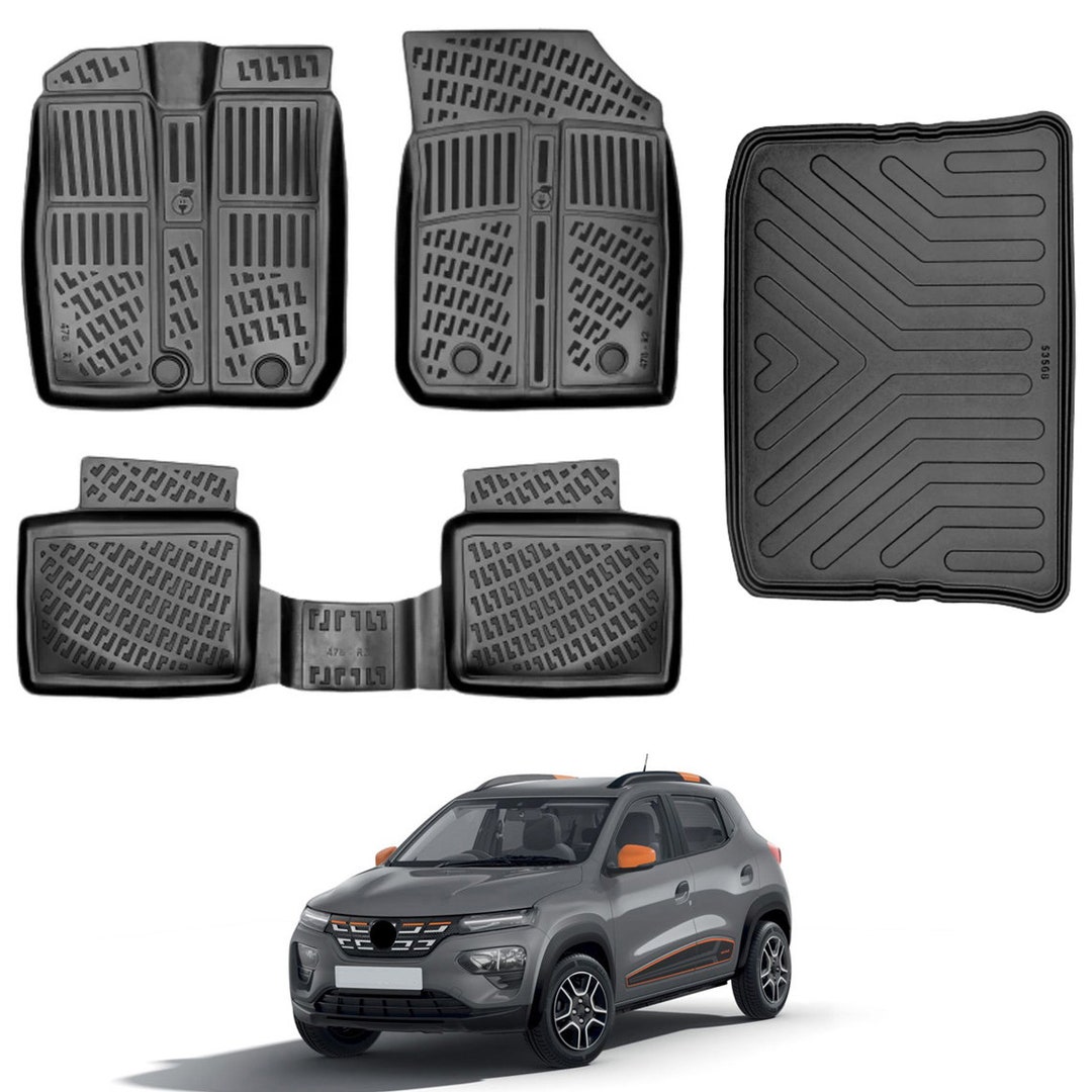 For Dacia Spring Electric 2022 2023 3D Full Set Floor Mats Liner Cargo ...