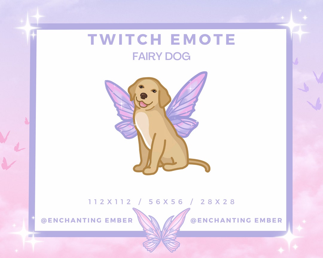 Stream Emote Fairy Dog 1 Twitch Emote/youtube/discord Emoji/kick/kawaii ...