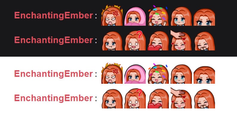 Twitch Emote Redhead/ginger Blue Eyed Female Chibi Emote - Etsy