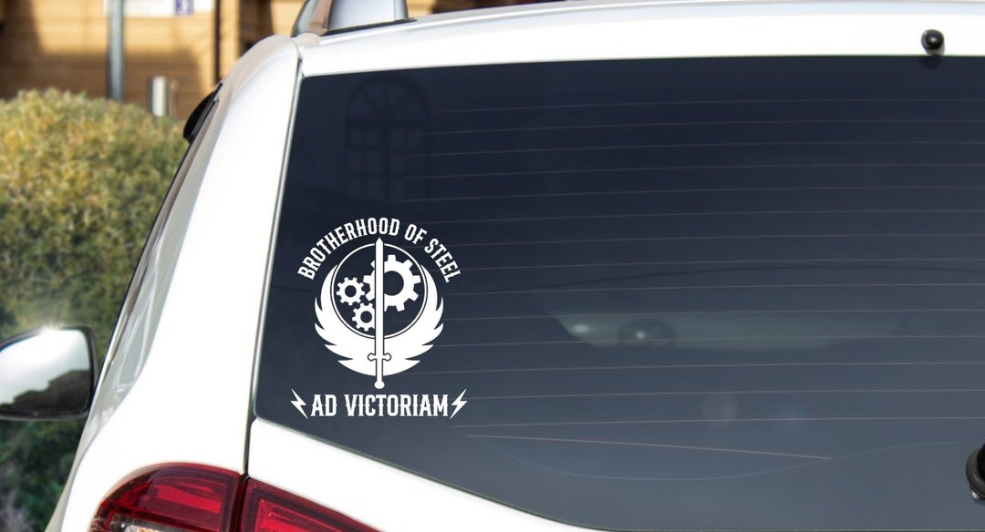 Fallout Brotherhood of Steel Vinyl With Text, Fallout Stickers, Fallout ...
