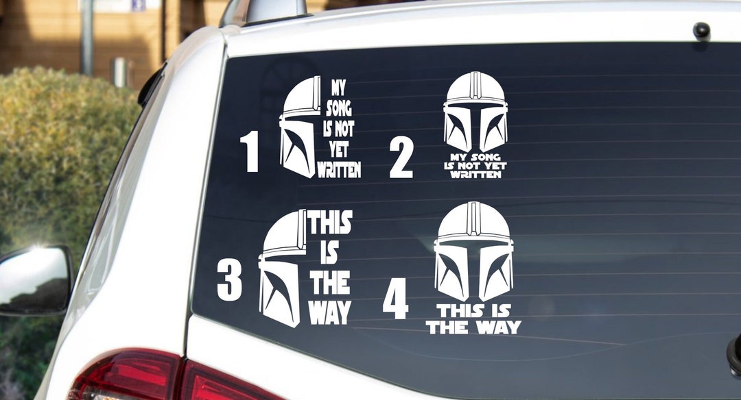 Mandalorian This is the Way Vinyl Decal Baby Yoda Sticker Star War ...