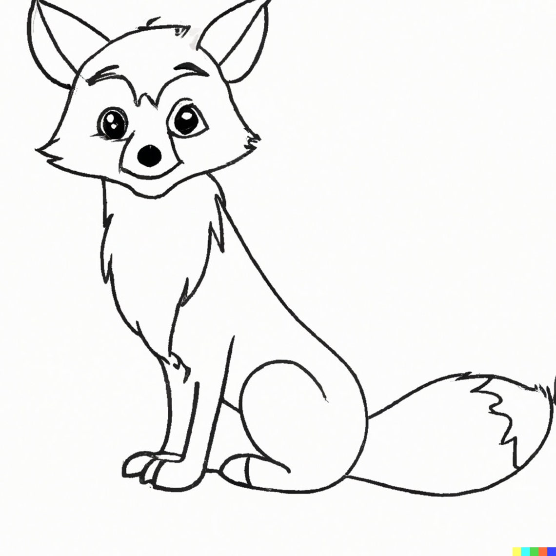 Fox Drawing for Kids - Etsy
