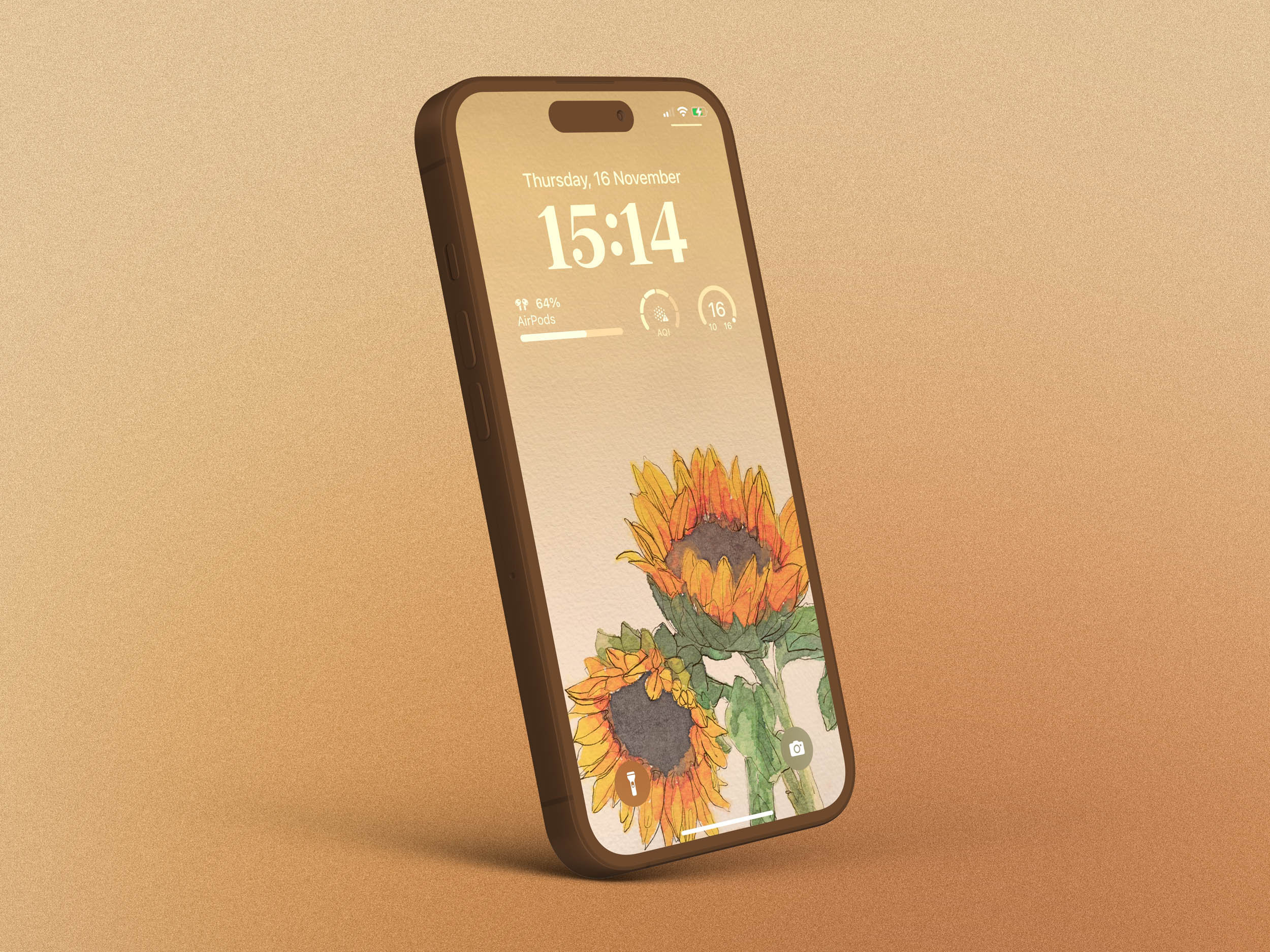 Phone Background Floral Warm Tones iPhone Wallpaper Spring Watercolor ...