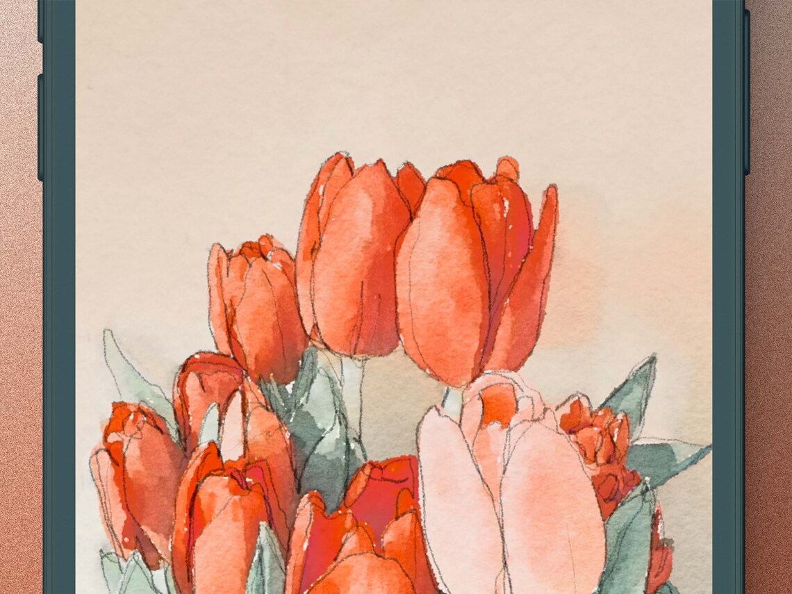 Phone Background Watercolor Spring Ios Wallpaper Minimal Botanical ...