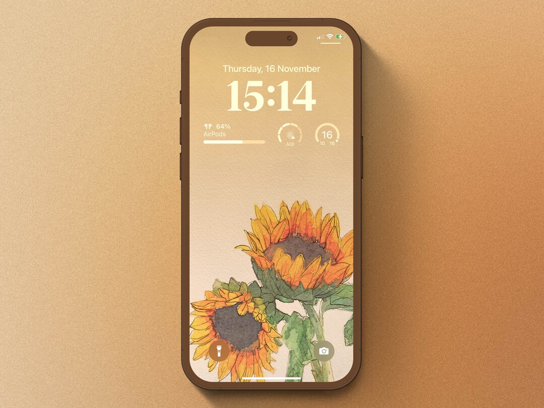 Phone Background Floral Warm Tones iPhone Wallpaper Spring Watercolor ...