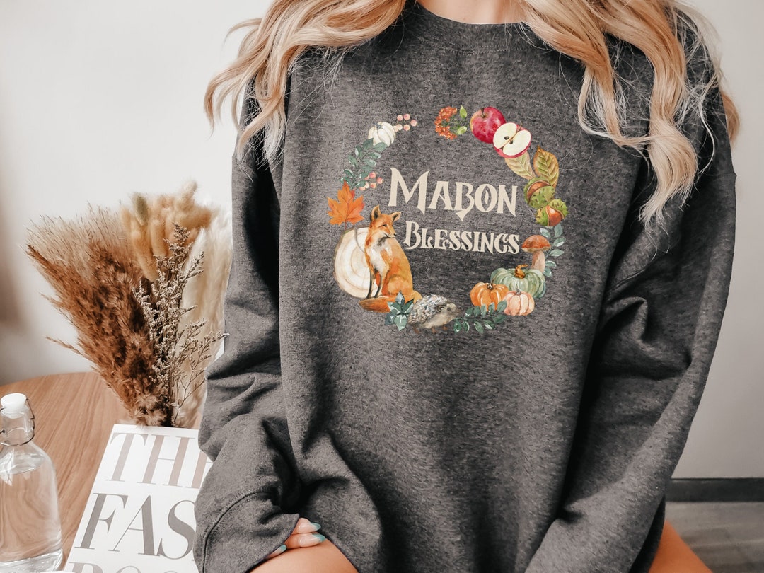 Mabon Blessings Sweatshirt for Harvest Festival, Mabon Shirt for Autumn ...