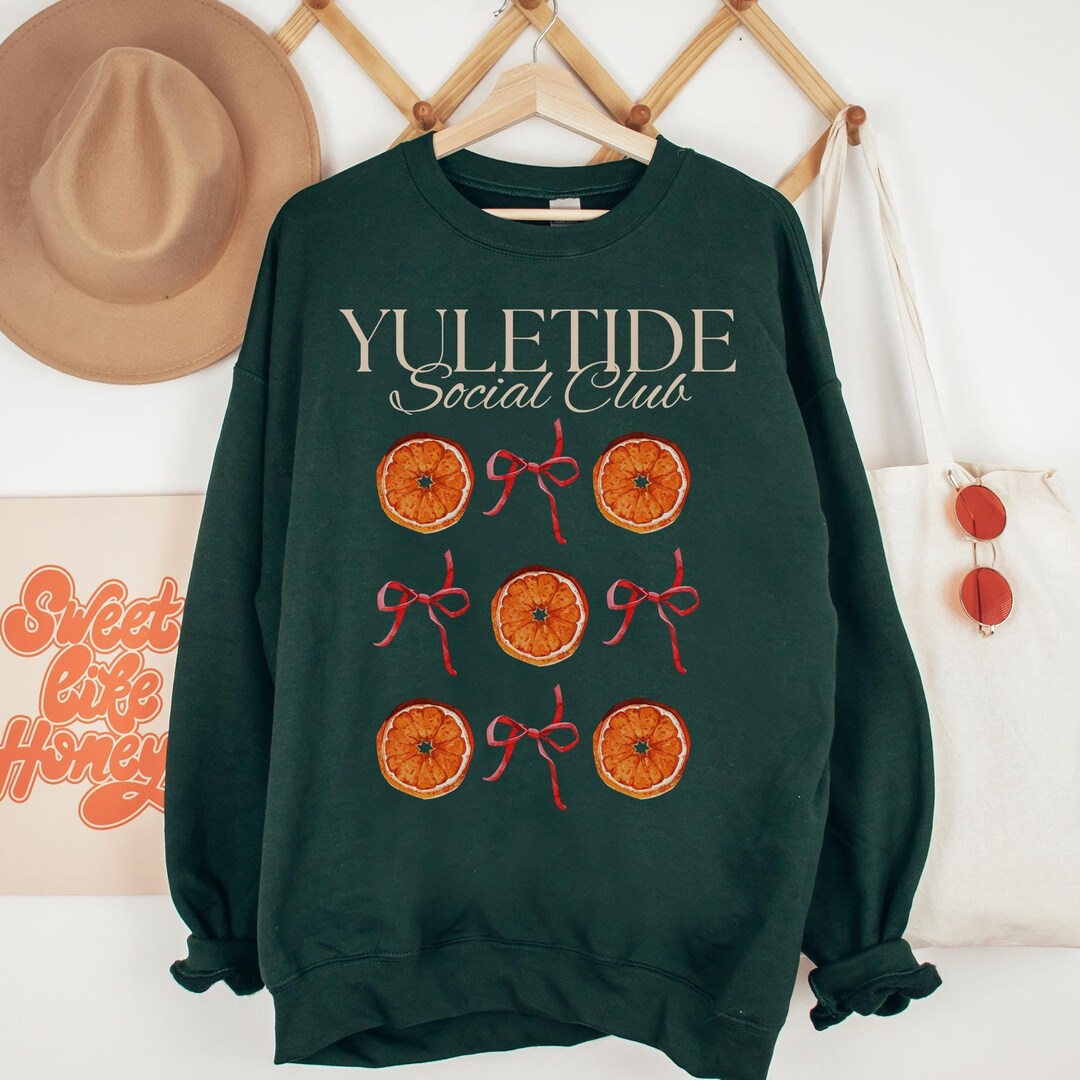 Cute Yule Sweatshirt | Coquette Yuletide Social Club Comfy Sweater ...