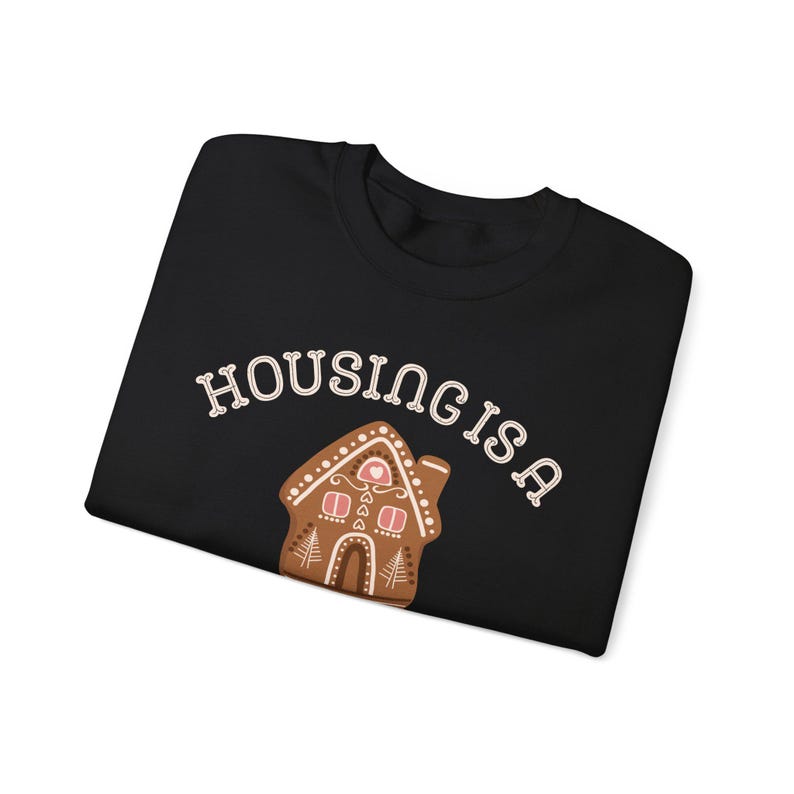 Progressive Christmas Sweatshirt for Leftist, Housing is a Human Right ...
