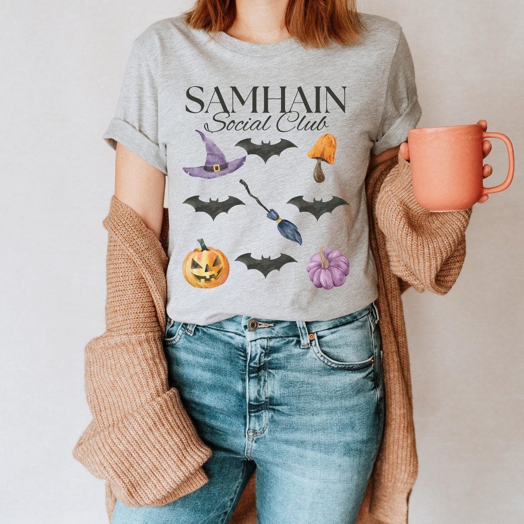 Samhain Shirt, Coquette Samhain Social Club Tshirt for Green Witch ...
