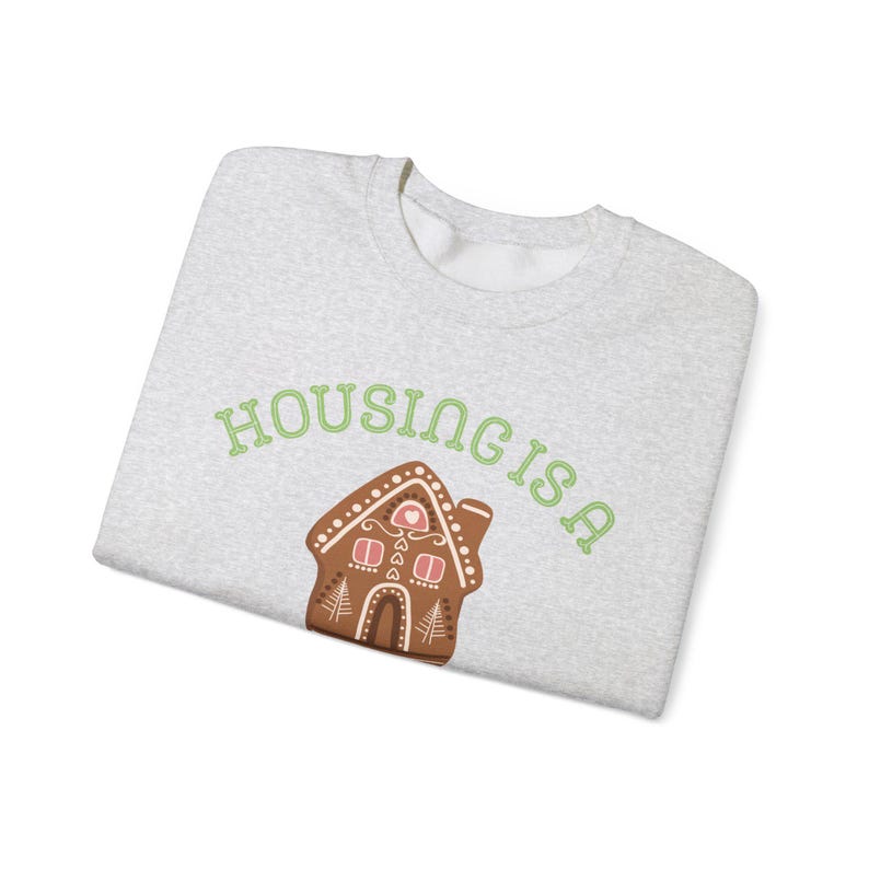 Progressive Christmas Sweatshirt for Leftist, Housing is a Human Right ...