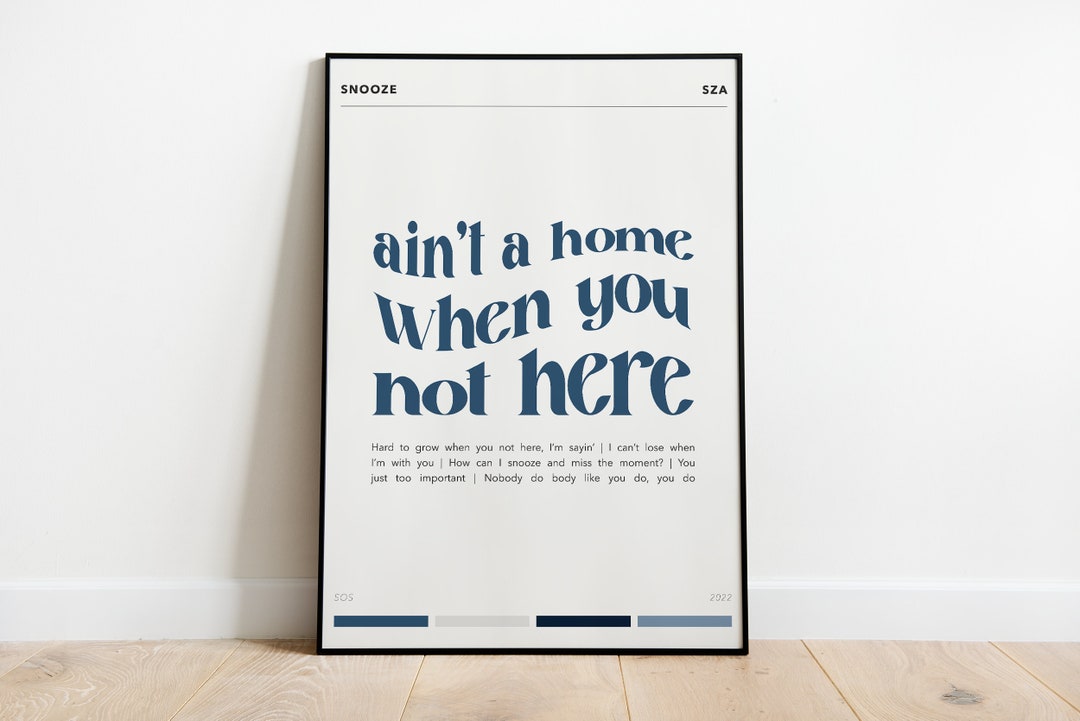 Snooze SZA Poster Art Print Lyrics Wall Art SZA Wall Art - Etsy