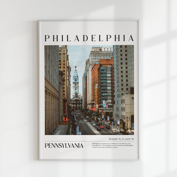 Philadelphia Poster - Etsy