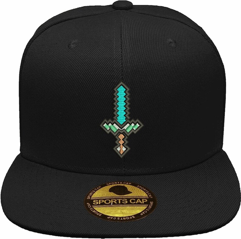 Mine Craft Sword Embroidery Design, Gaming Embroidery DST PES, Kids Hat ...
