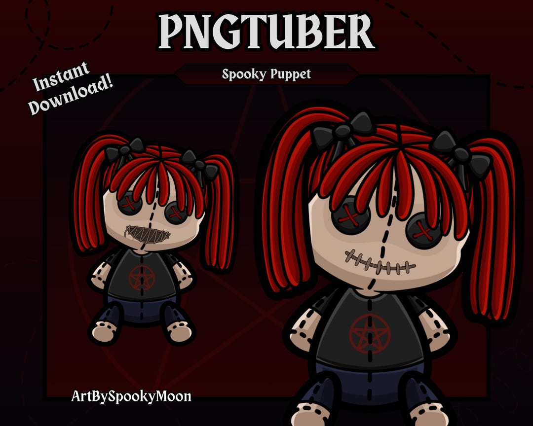PNG TUBER - Spooky Puppet | Twitch | Discord | Youtube | Spooky ...