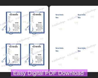 School Nurse / Health Office Pass PDF Download School Nursing Nurse ...