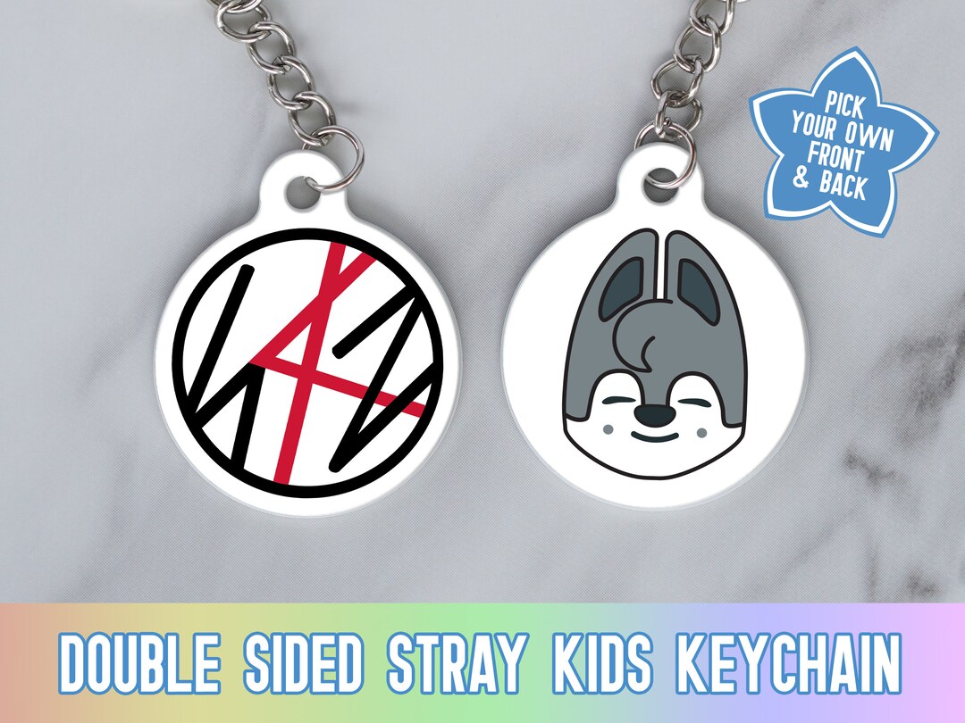 Stray Kids Wolf Chan Keychain, Double Sided Skz Keychain, Bang Chan ...