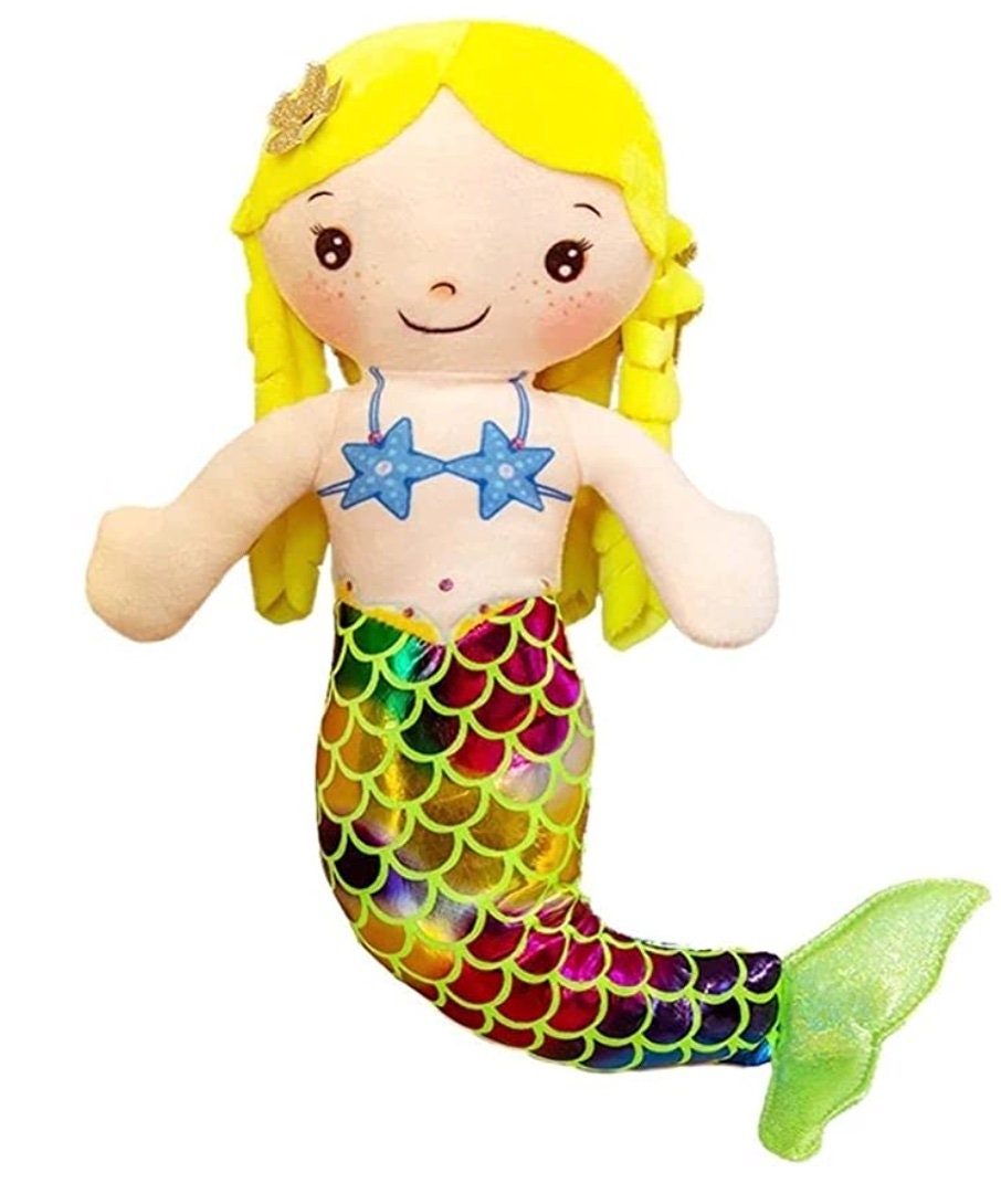 Personalized Mermaid Plush Doll Mermaid Plush, Personalized Custom ...