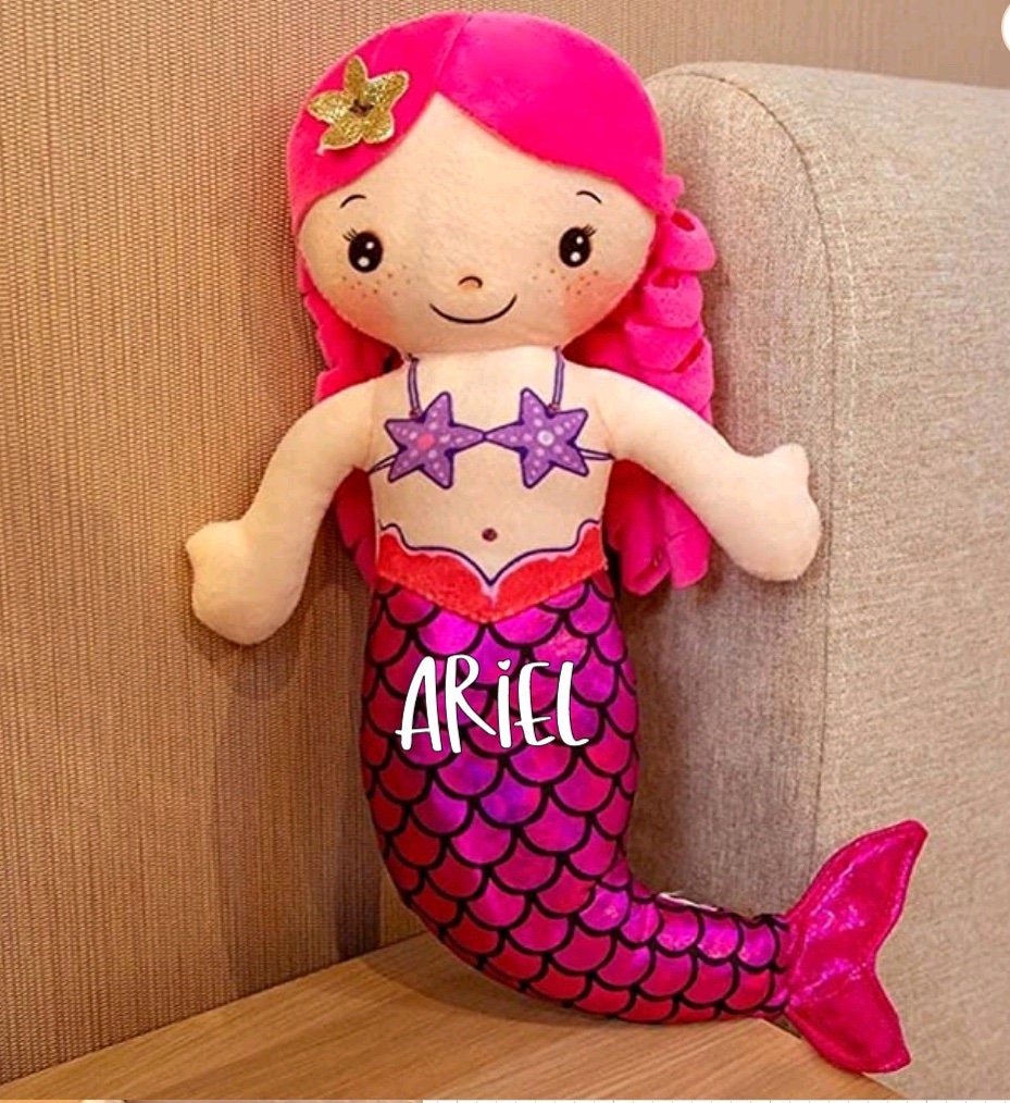 Personalized Mermaid Plush Doll Mermaid Plush, Personalized Custom ...