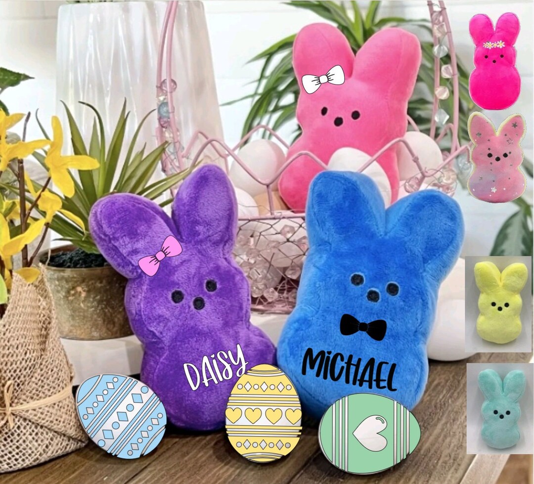 Personalized 6 Inch Peeps Bunny easter Peep Plush Easter Bunny ...