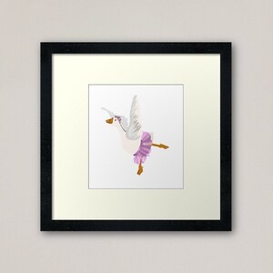 Printable Funny Goose Illustration, Dancing Goose, Ballet Digital ...