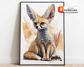 Fennec Fox Spirit Guide Poster - Etsy