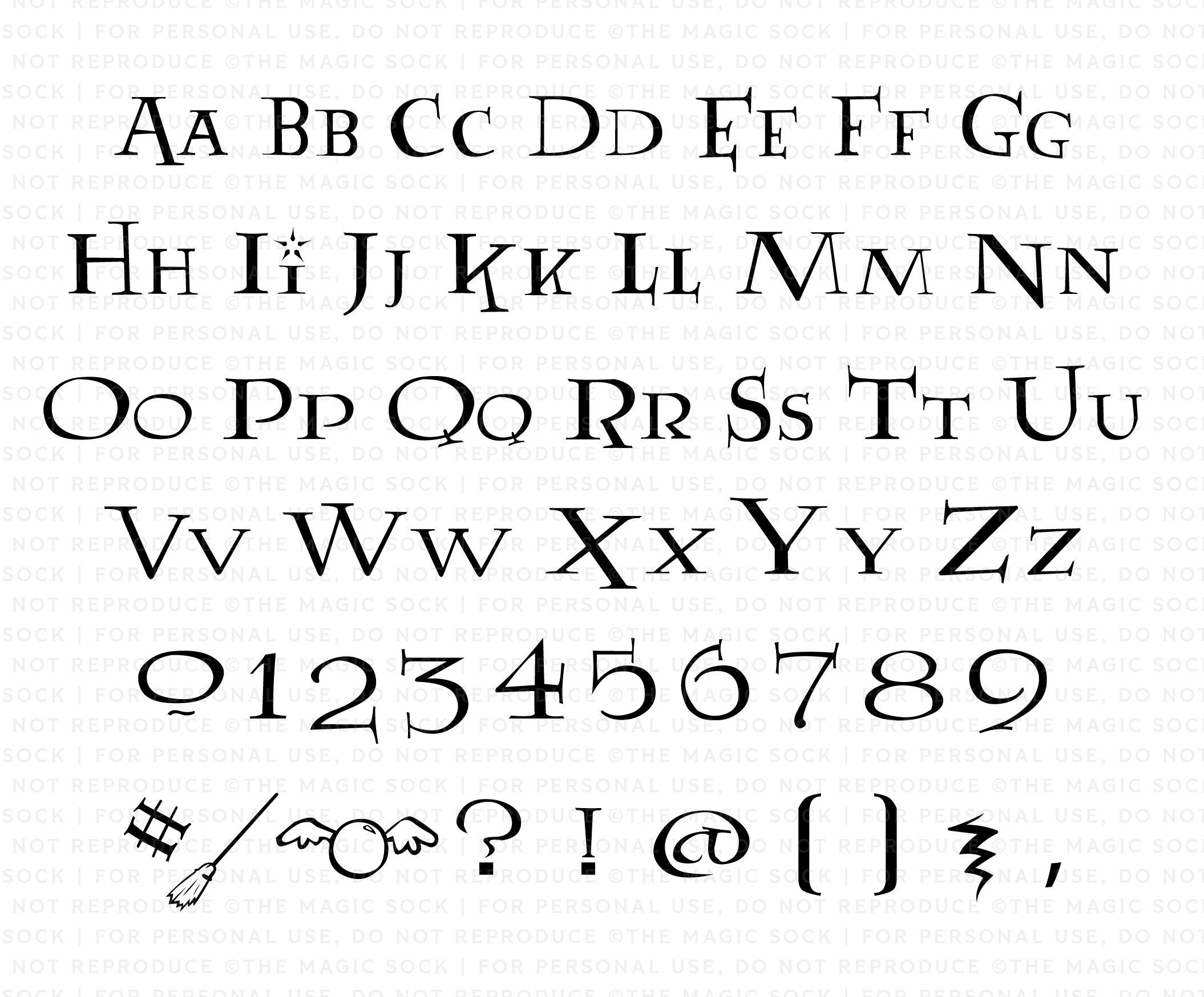 Wizard Book Font, SVG Cut File, Magic, Font, T-shirt, Shirt, Decal ...