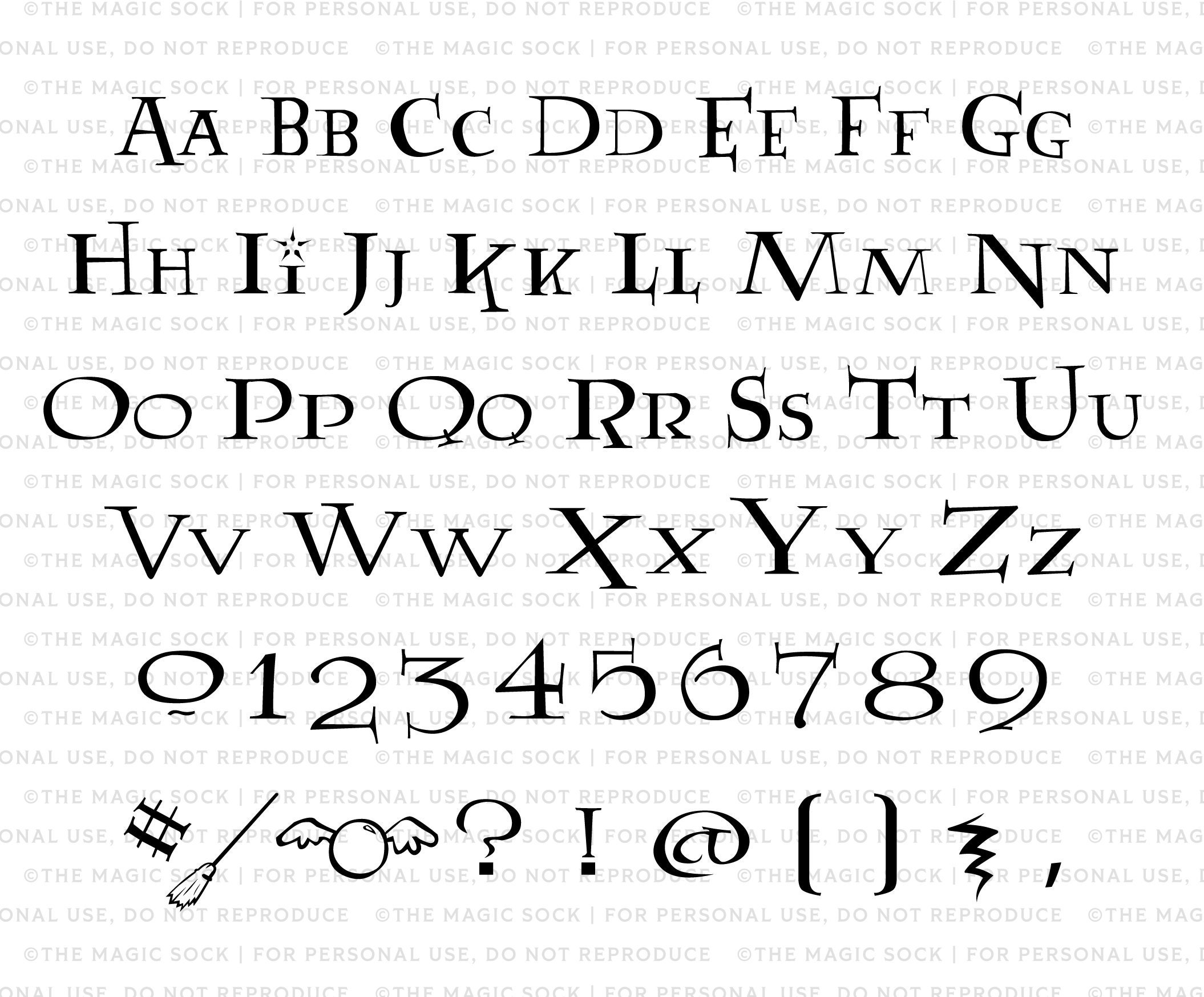 Wizard Book Font SVG Cut File Magic Font T-shirt Shirt - Etsy