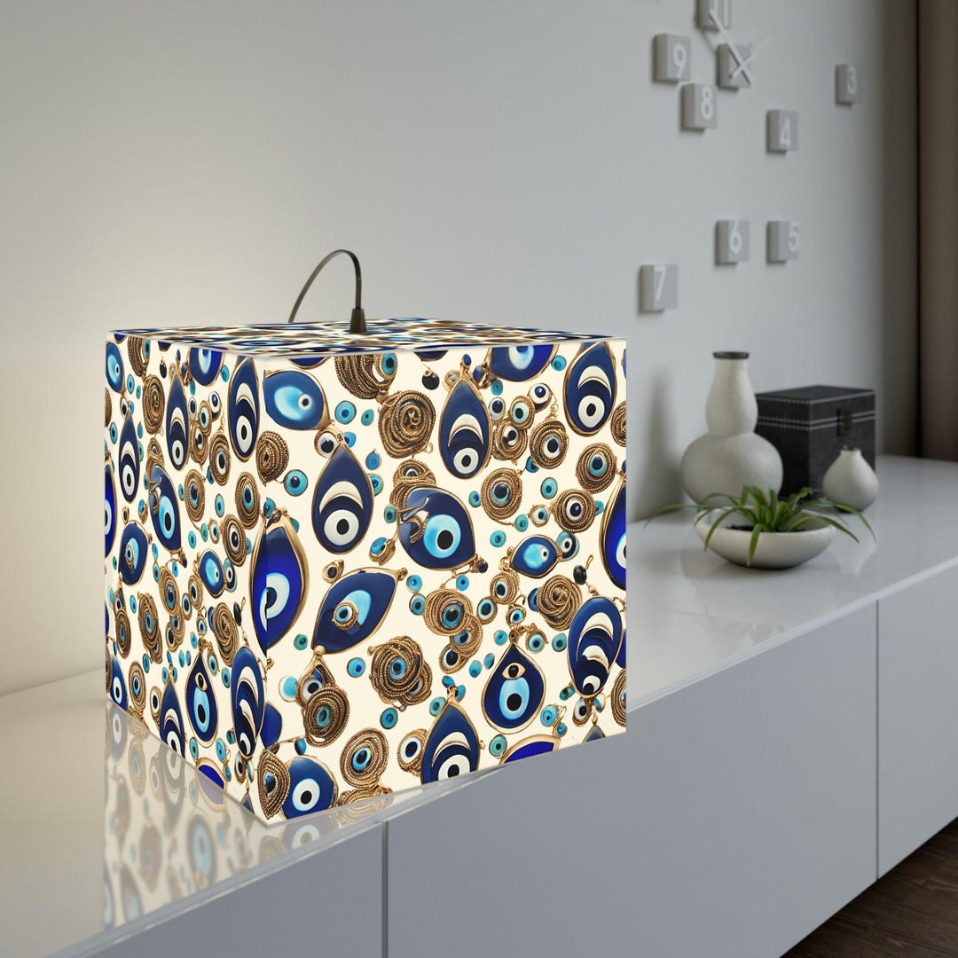 Evil Eye Light Cube Lamp - Etsy