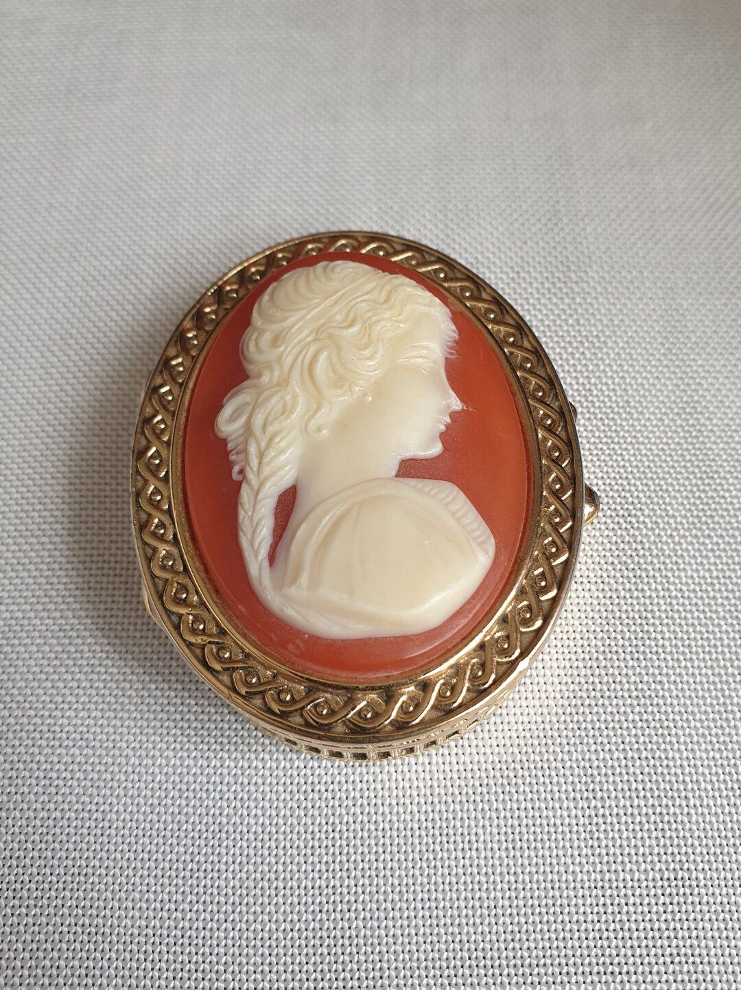 Vintage Gold Tone Estée Lauder Perfume Cameo Box, Limited Edition ...