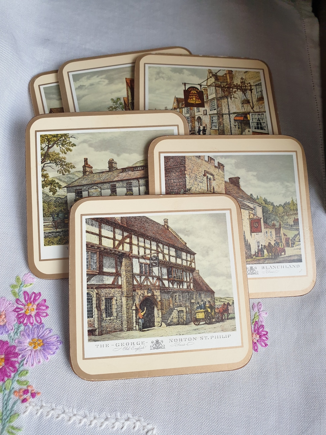 Step Back in Time: Pimpernel's Original English Pub Coaster Set in ...