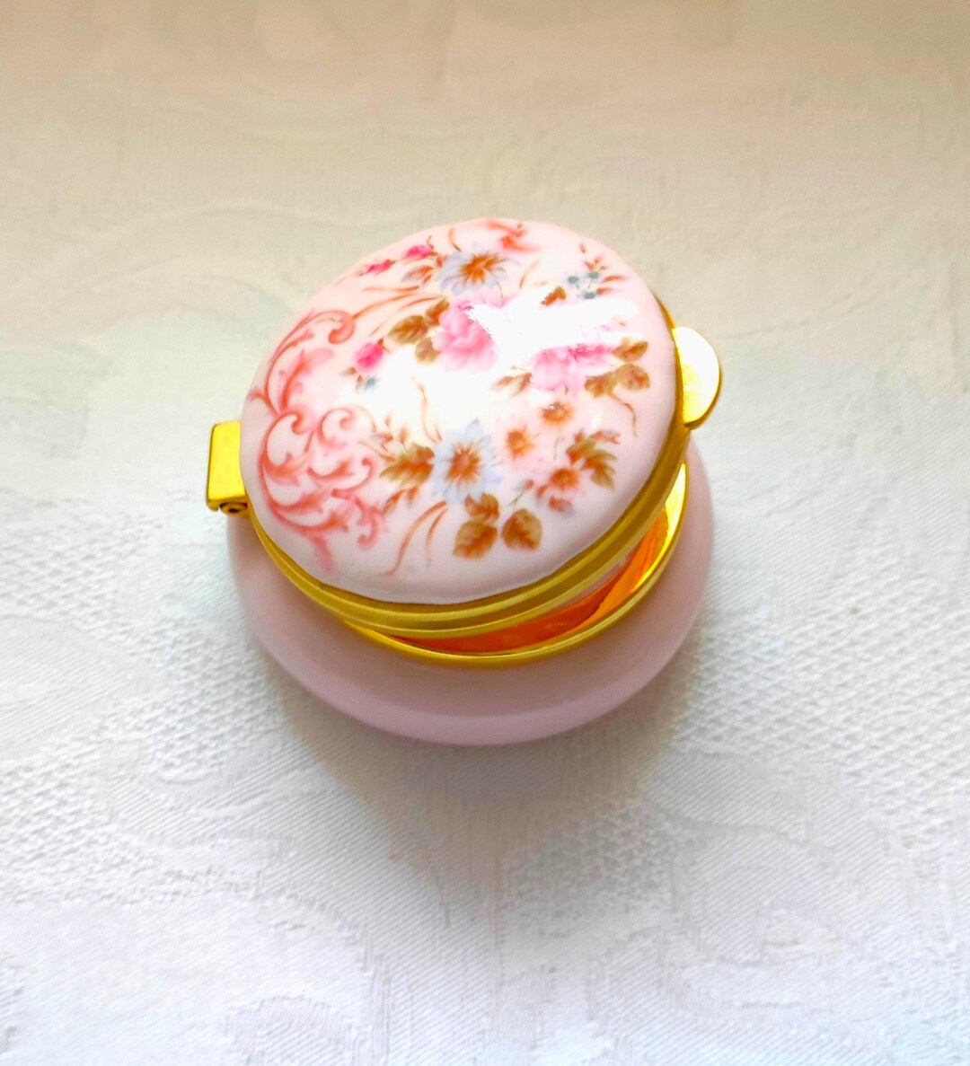 Vintage Lady Jane Bone China Trinket Box, Hand-painted Floral Design - Etsy