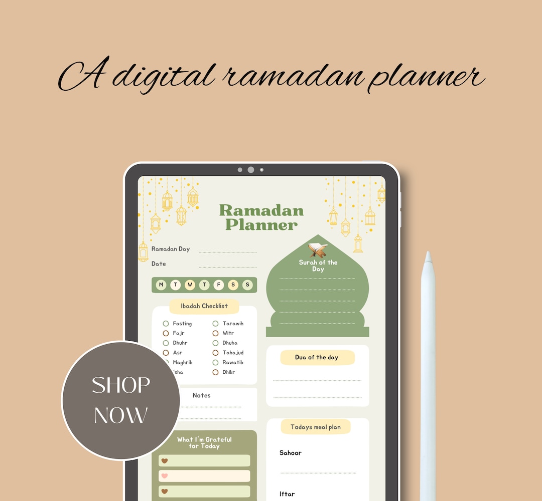 Digital Daily Ramadan Planner, Ramadan Planner, Instant Digital ...