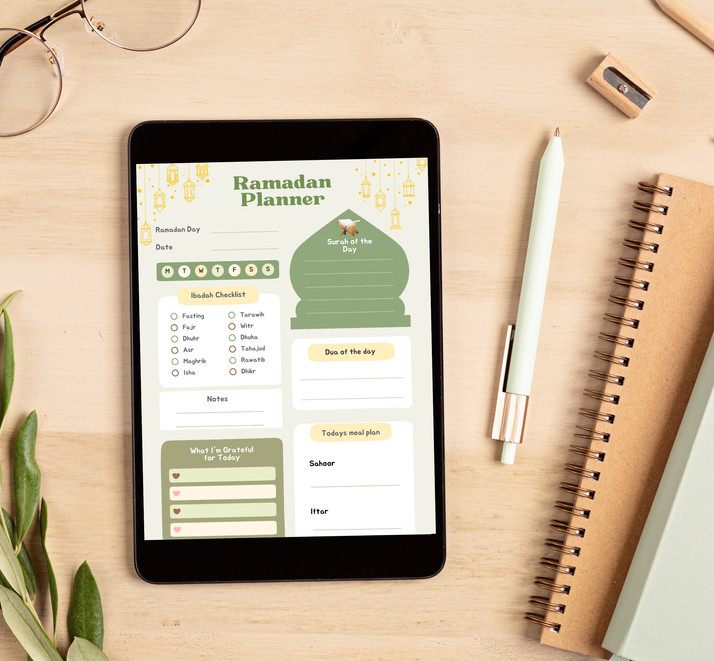 Digital Daily Ramadan Planner, Ramadan Planner, Instant Digital ...