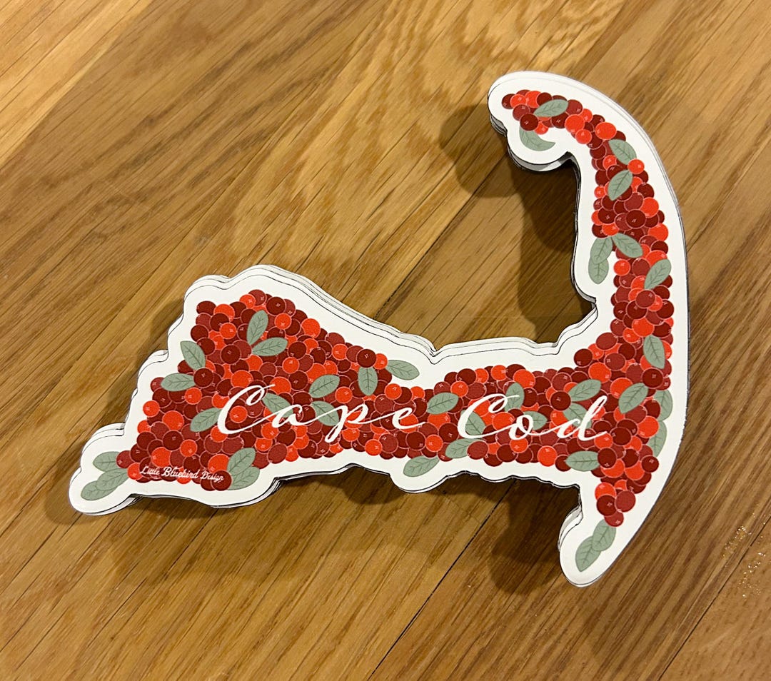 Magnet of Cape Cod Cranberry Map - Etsy