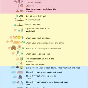 How to Shower Prompt - Visual Schedule for Autism - Lifeskills PEC ...
