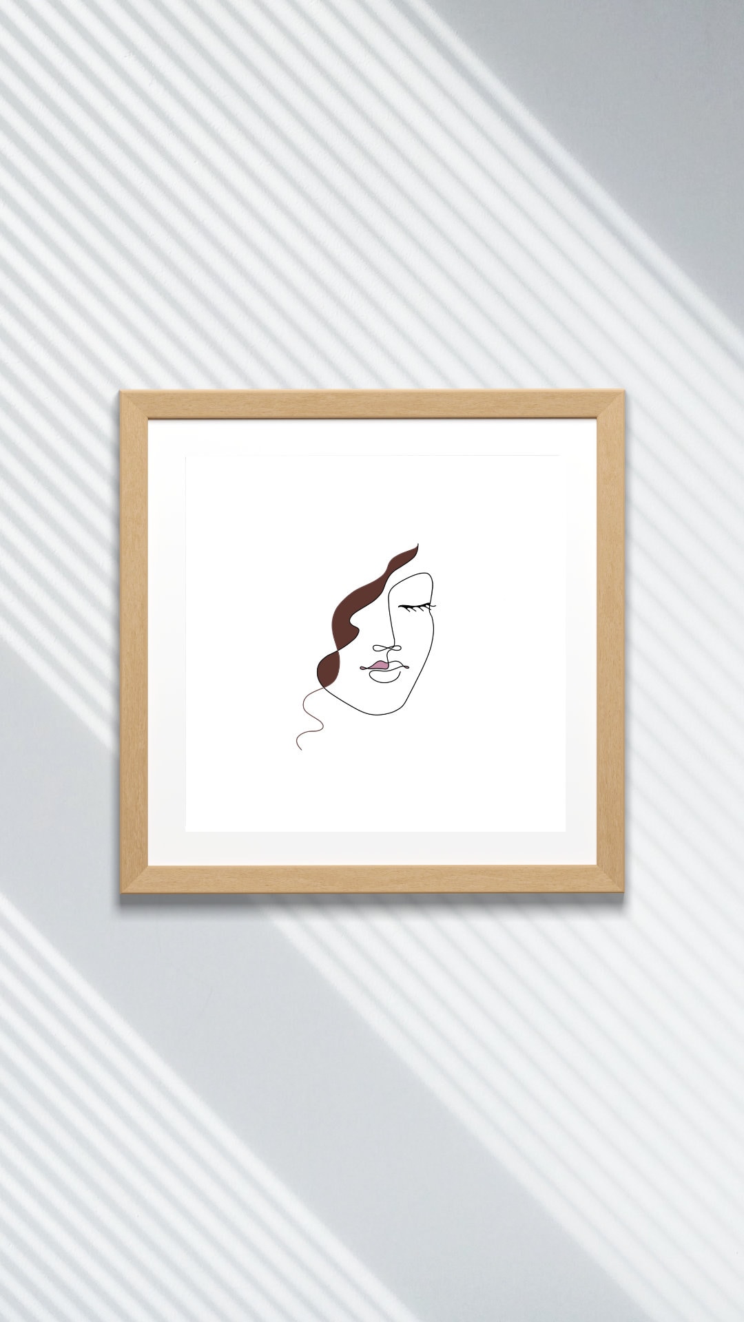 Woman Portrait Line Drawing Wall Art Printable Download - Etsy