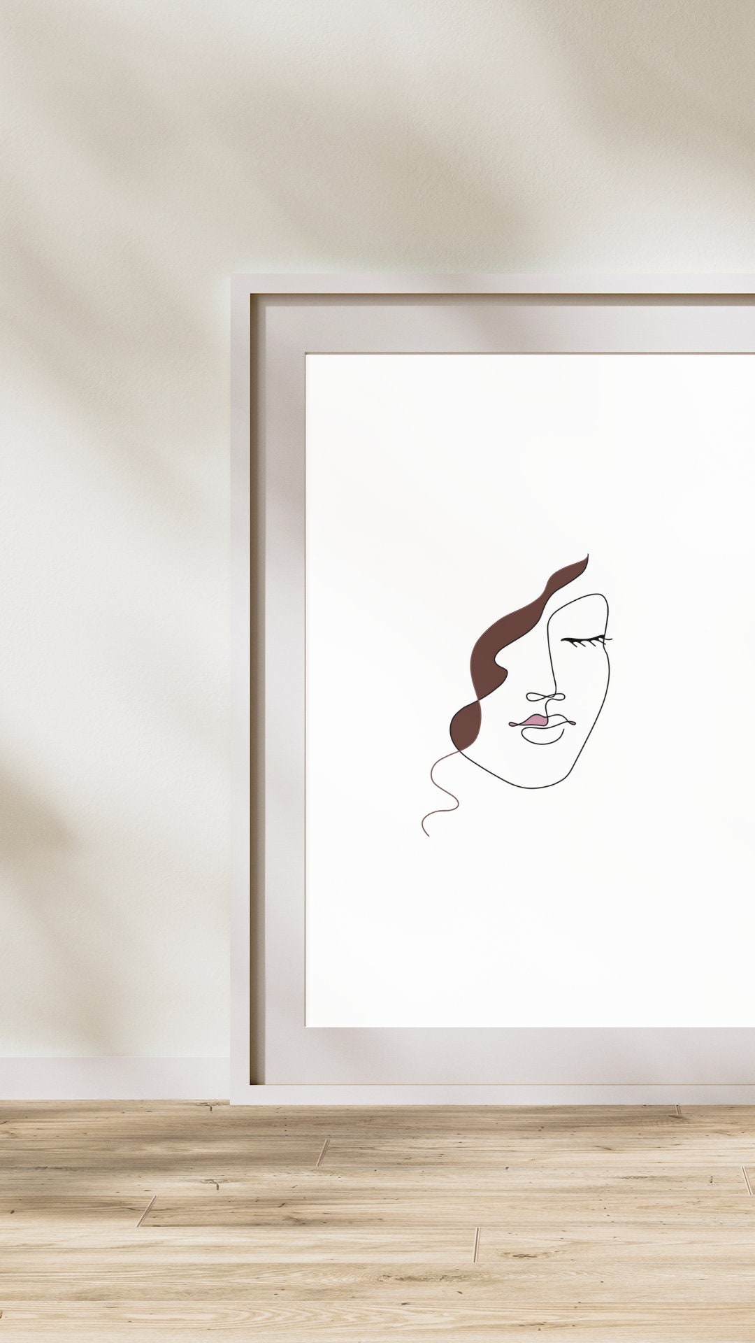 Woman Portrait Line Drawing Wall Art Printable Download - Etsy