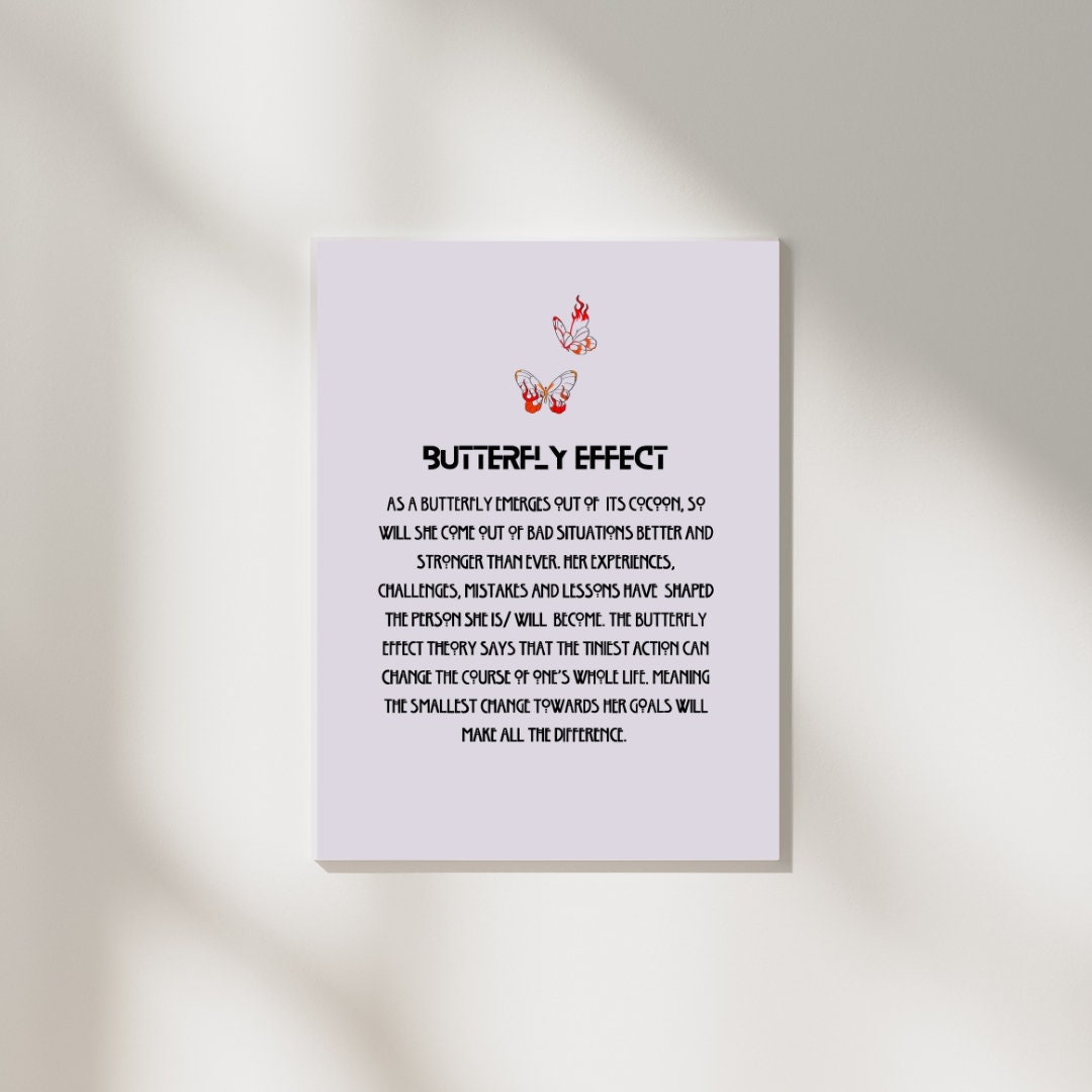 Butterfly Effect Poster Printable Download - Etsy
